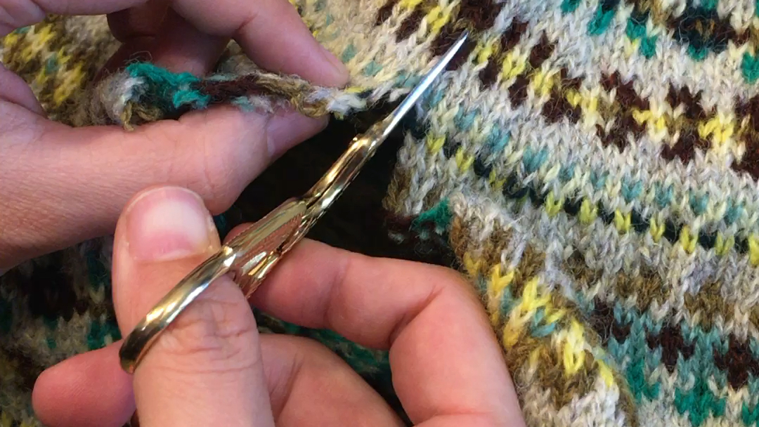 【棒针/提花】Cut the Steek费尔岛提花毛衣是这样剪开的【编织控舒舒...