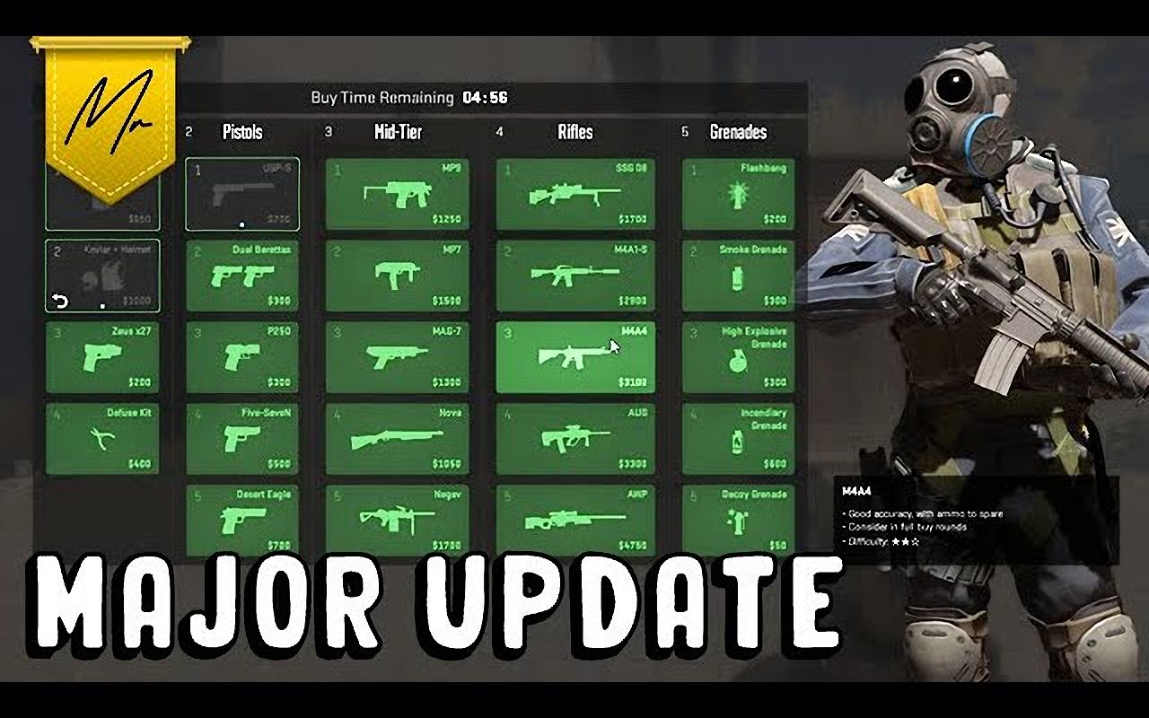 【CS2更新】全新武器购买界面、法玛斯音效更新、买错枪可以退货重...