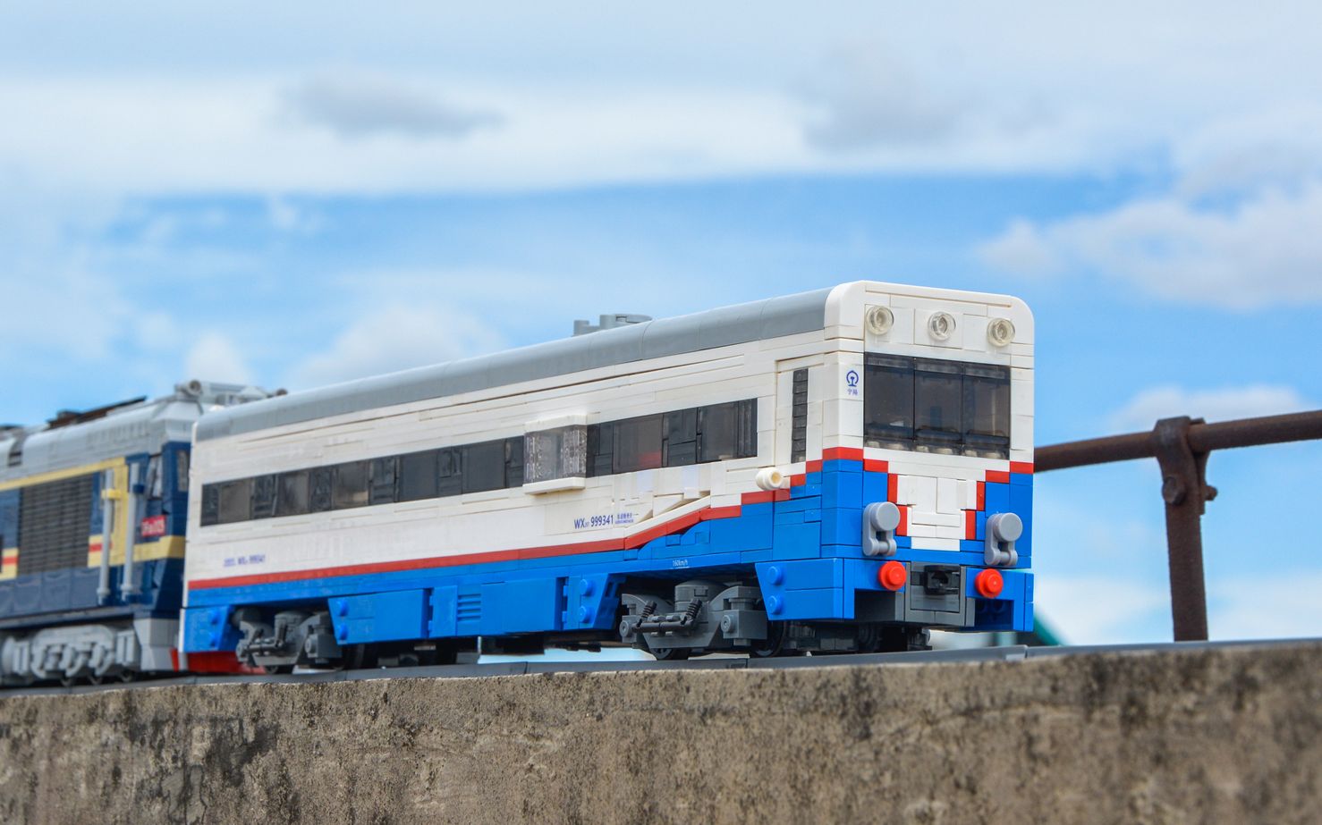 【乐高积木火车】什么?乐高火车也有轨检?积木WX25T轨道检查车