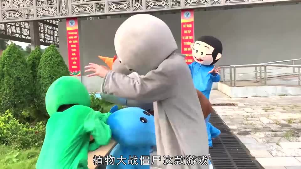 真人版植物大战僵尸,植物与僵尸互殴,可爱过瘾还好玩