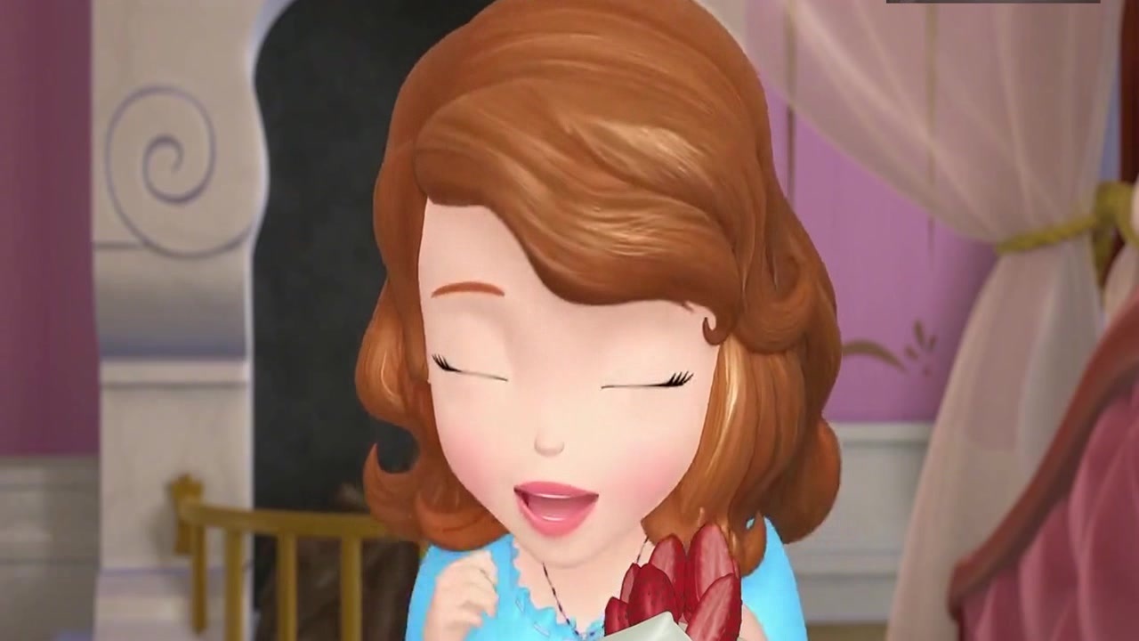 小公主苏菲亚:苏菲亚好幸福,还没睡醒管家就送上了美味的早餐!