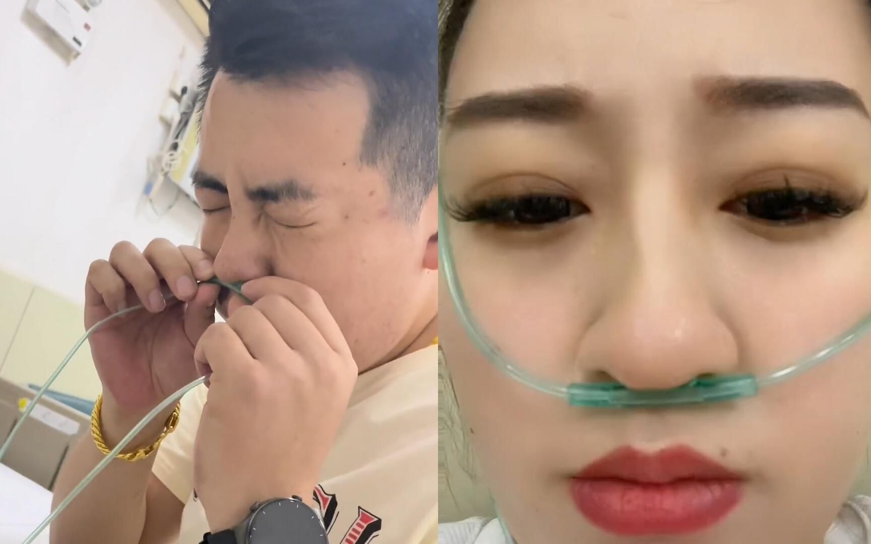 孕晚期的妻子在医院吸氧,丈夫突然强行拔掉氧气管,一举动太搞笑