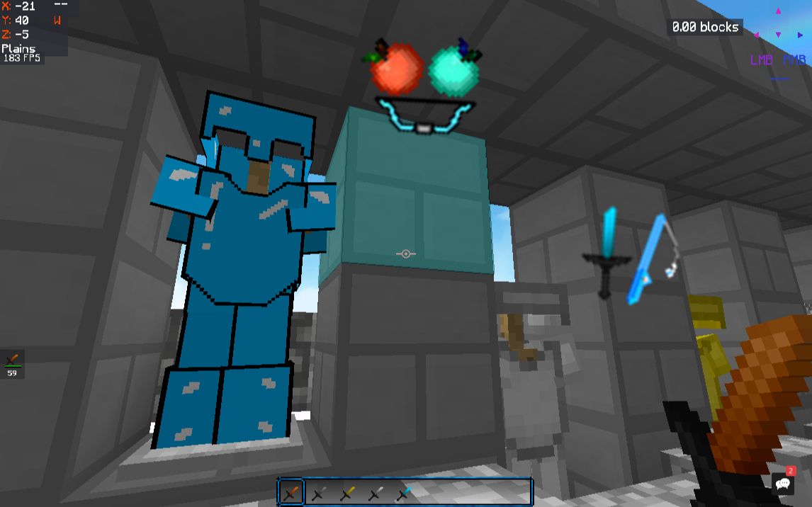 [猫箱大人]我的世界+FPS材质包推荐!32x+低火+手感§3BlueAura§b32x