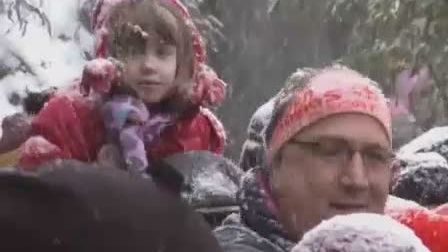 熊猫泰山回国,美国民众冒雪相送,心都碎了