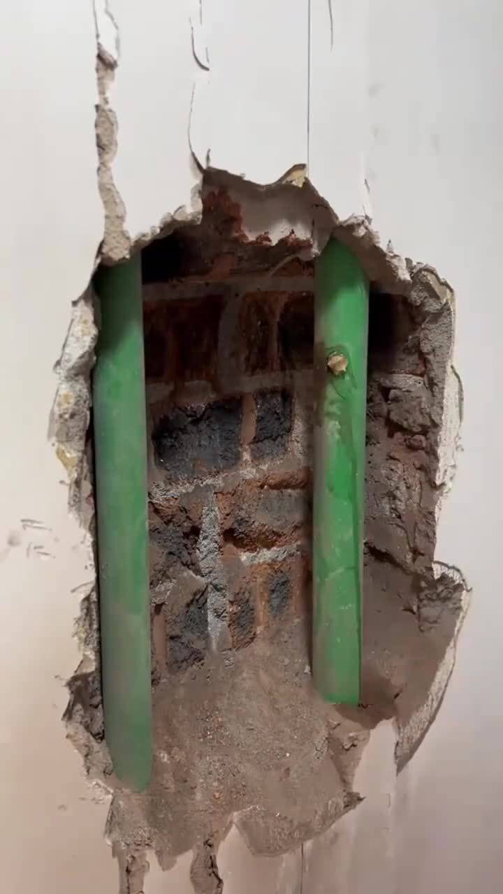 墙内水管漏水维修过程