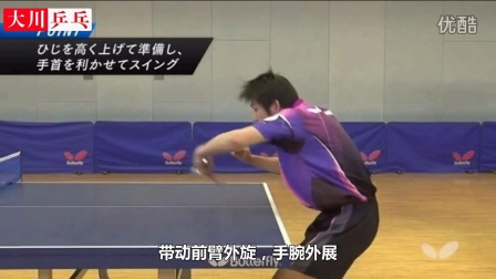 【大川教学】第8期 丹羽孝希 乒乓球台内反手拧拉 追随张继科的脚步
