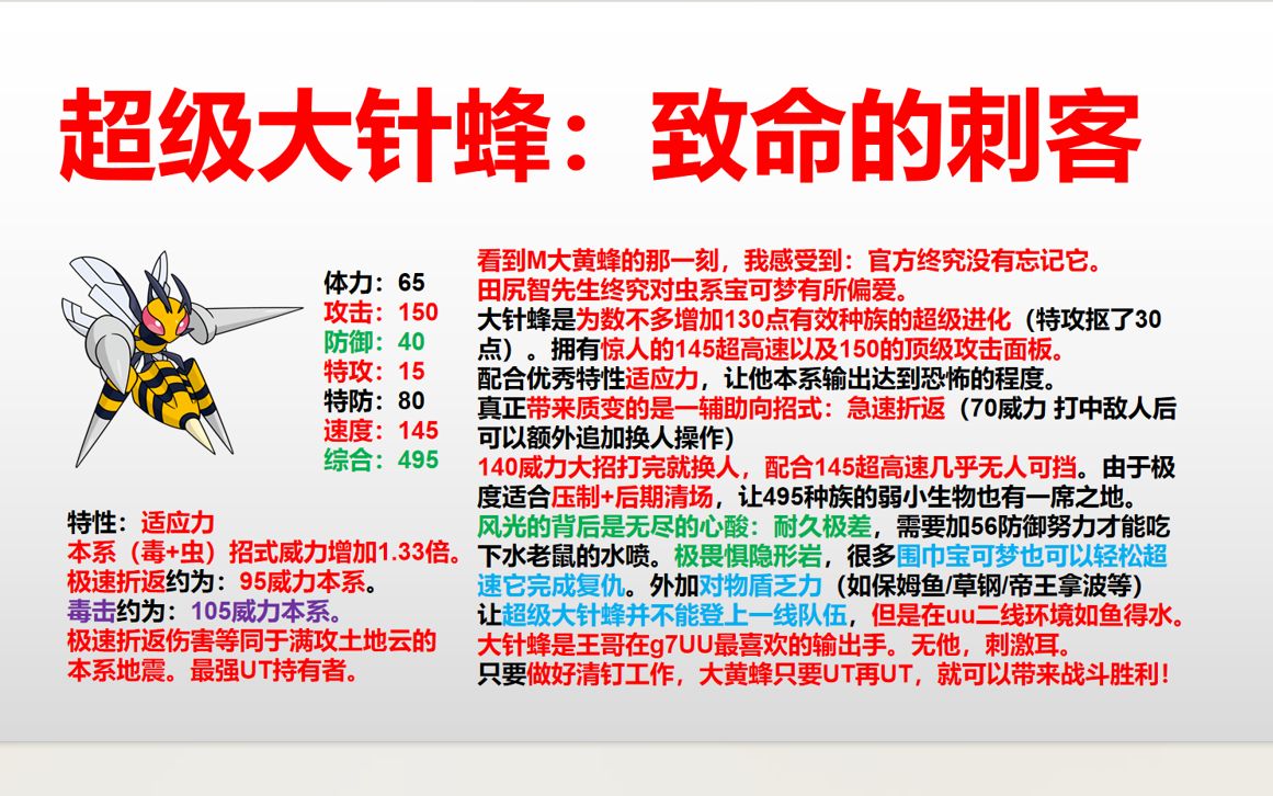【MEGA精灵吐槽93】超级大针蜂:UT狂热者!_哔哩哔哩bilibili_口袋妖怪