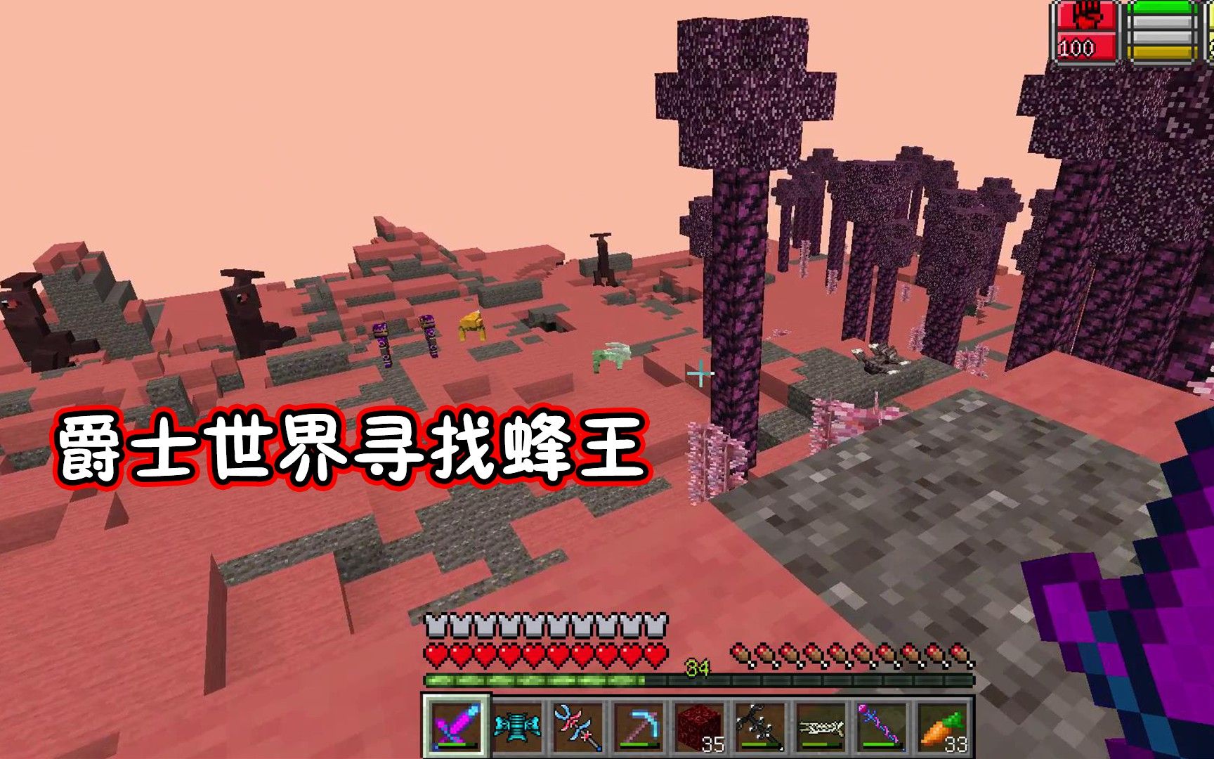 我的世界虚无70:找到爵士世界boss蜂王的老巢,真的很像一个蜂巢