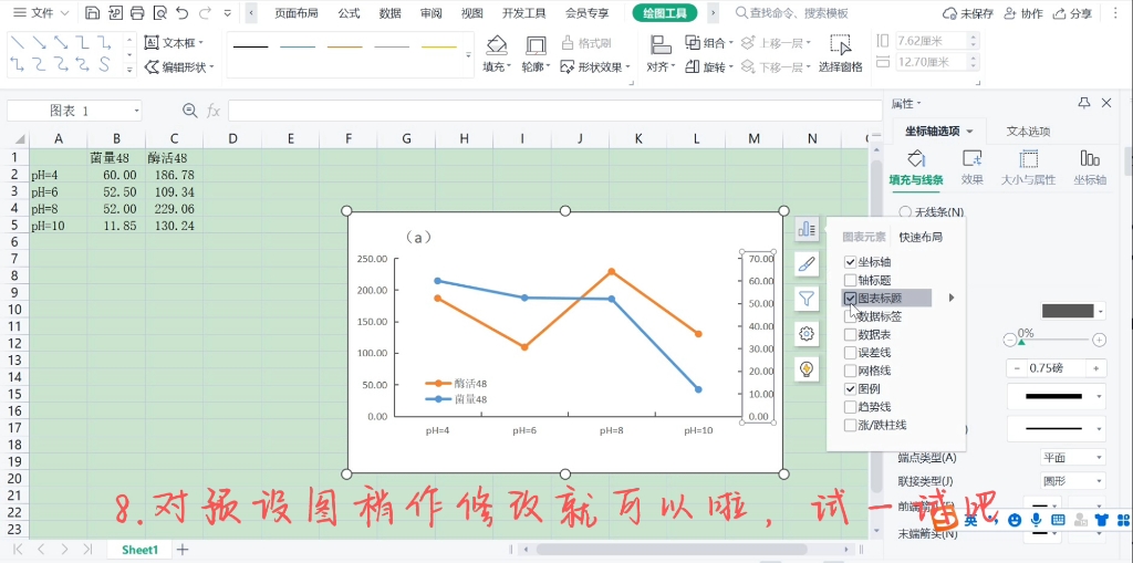用WPS制作组合图