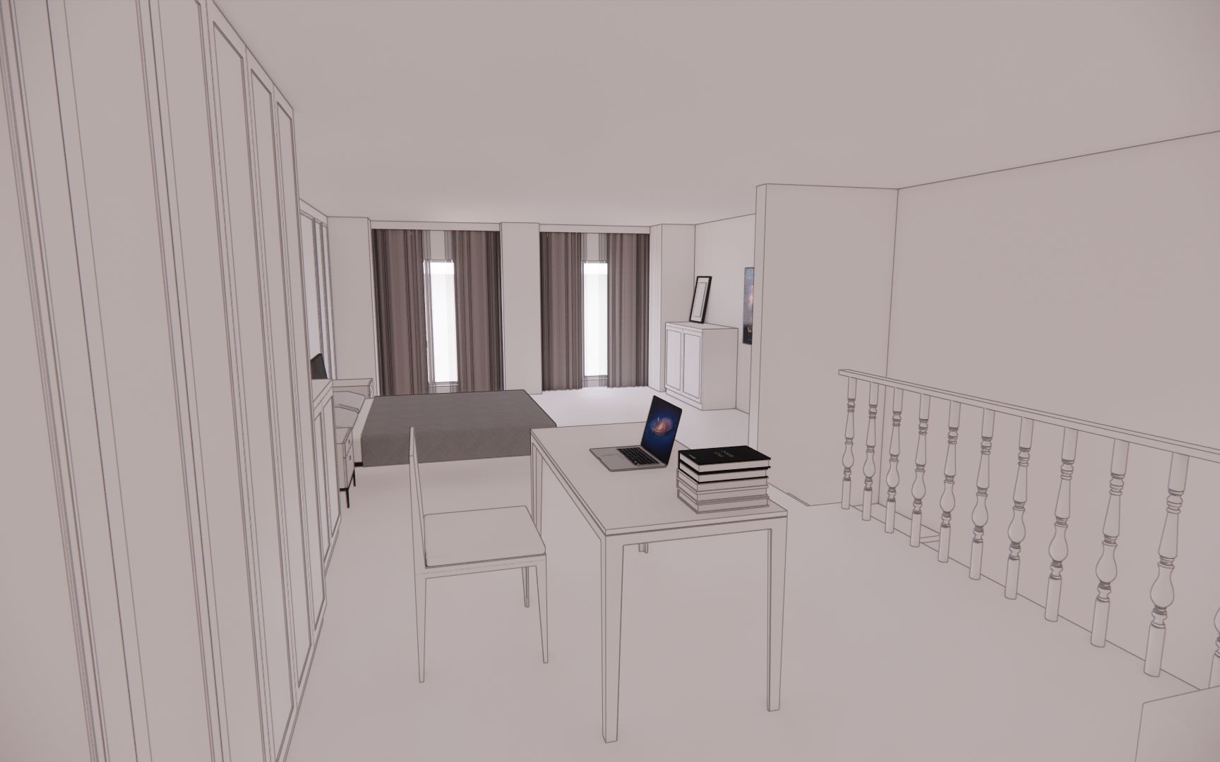 「 设计日常 」loft公寓3D方案