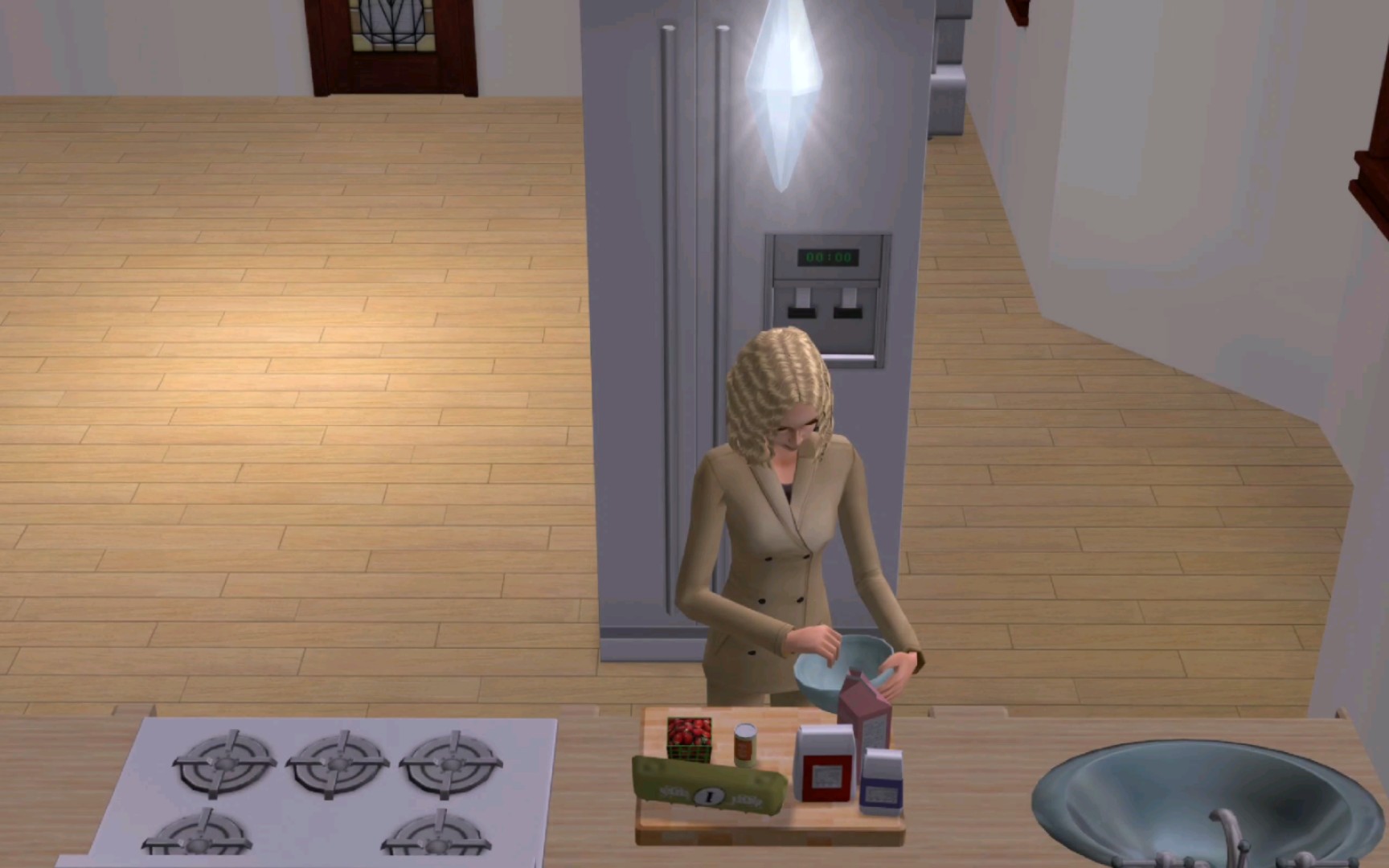 模拟人生2 烹饪7级 制作奶酪蛋糕ߍ�_模拟人生