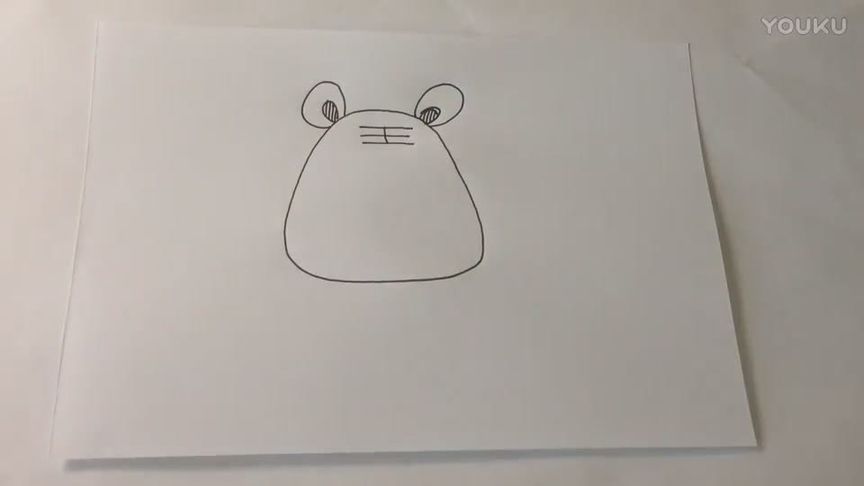 儿童卡通简笔画十二生肖-老虎的画法