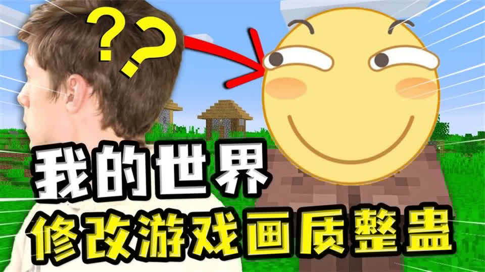 我的世界:修改游戏画质整蛊,不是正常的画质,全都很抽象