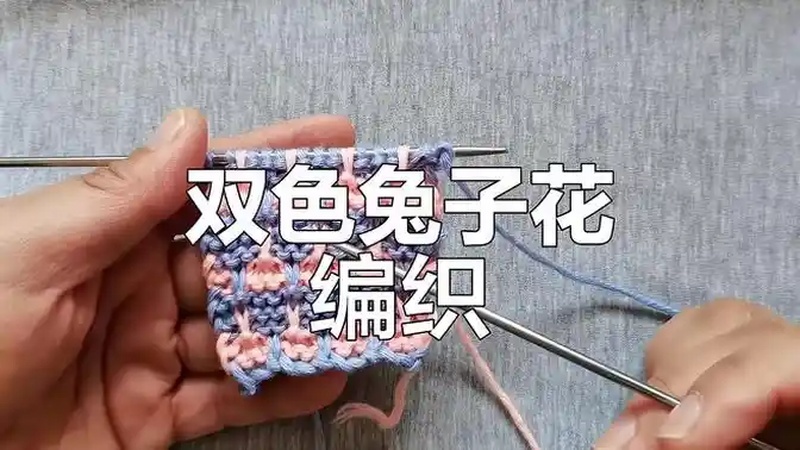双色兔子花编织教程,轻松织出美丽小孩衣服