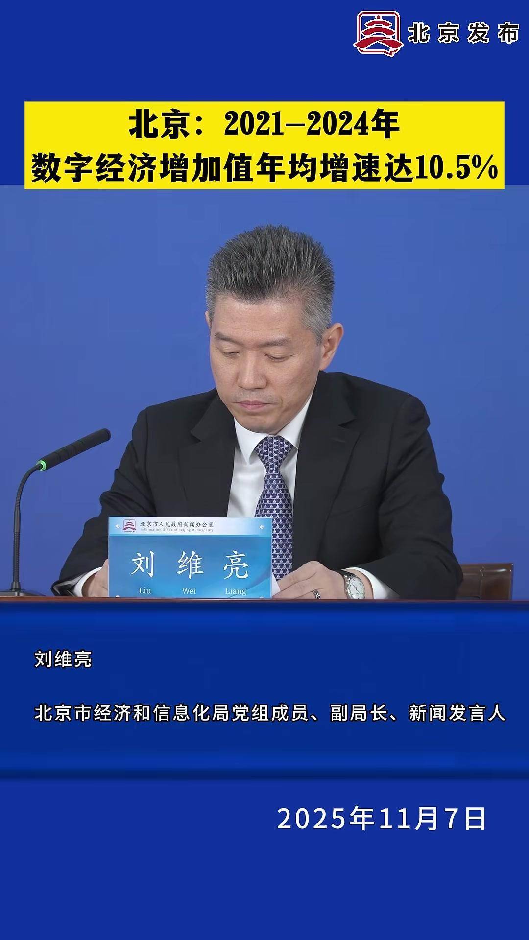 北京:2021-2024年,数字经济增加值年均增速达10.5%#北京#本地新闻