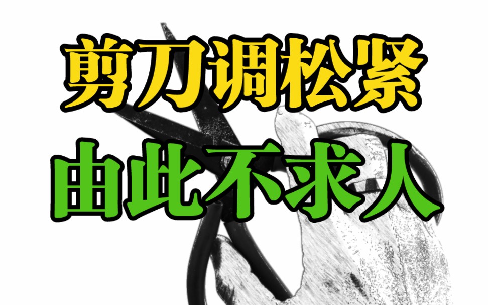 【磨剪刀】不用拆铆钉就可以调节剪刀松紧的教程来了