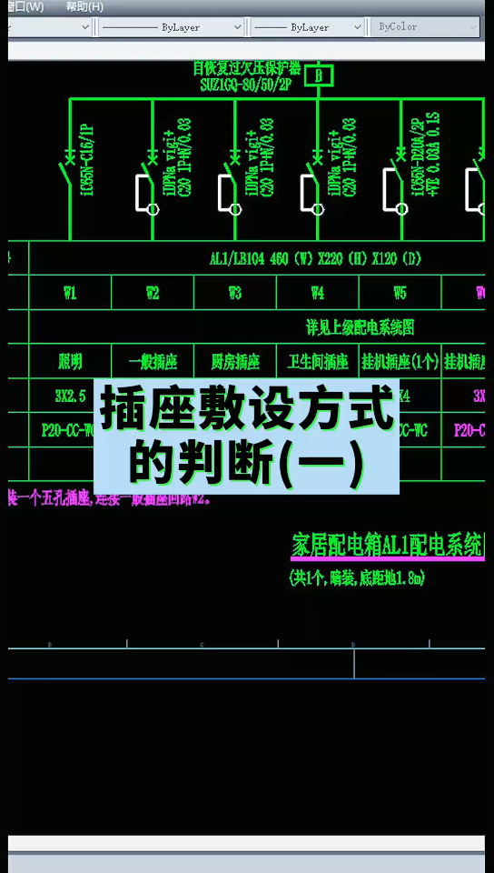 插座敷设方式的判断(一)