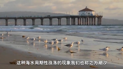 大海涨潮落潮的原因及退潮后海水去向