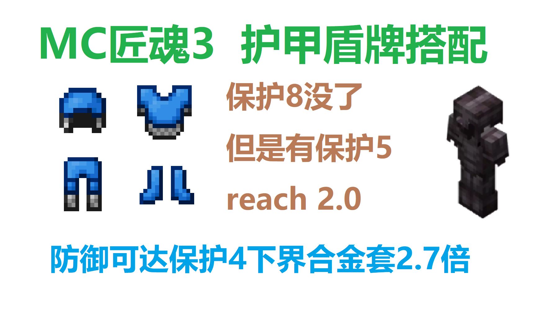 [MC匠魂3] 没关就是开了? -盔甲搭配推荐_我的世界_游戏解说