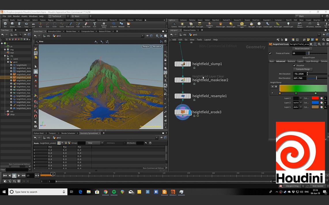 Houdini 18如何制作山体