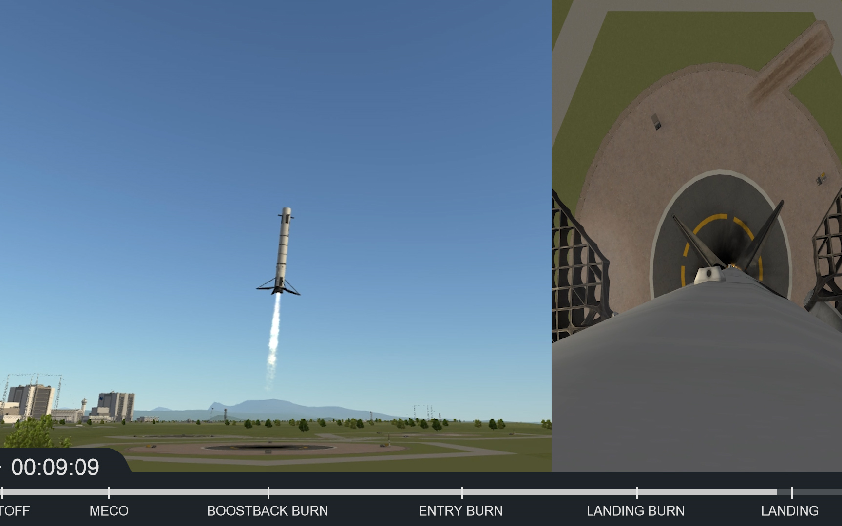 【KSP】MRLS-9 运载火箭一级全自动陆地回收测试(kRPC)