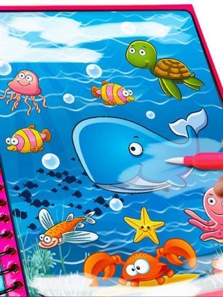 创意涂鸦水画本,用水就能画画了!不用担心弄脏衣服,简单有趣培养孩子...