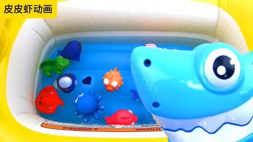 早教认知动画学习认识河豚、海豚、螃蟹、虎鲸等海洋动物读法