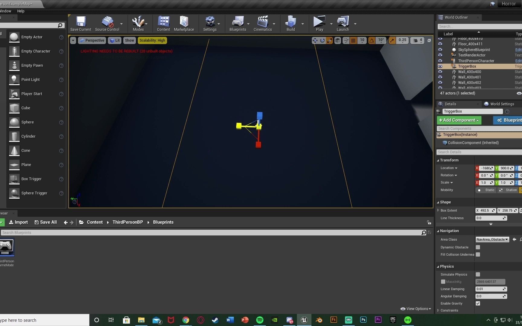【转载】UE4设置固定摄像机