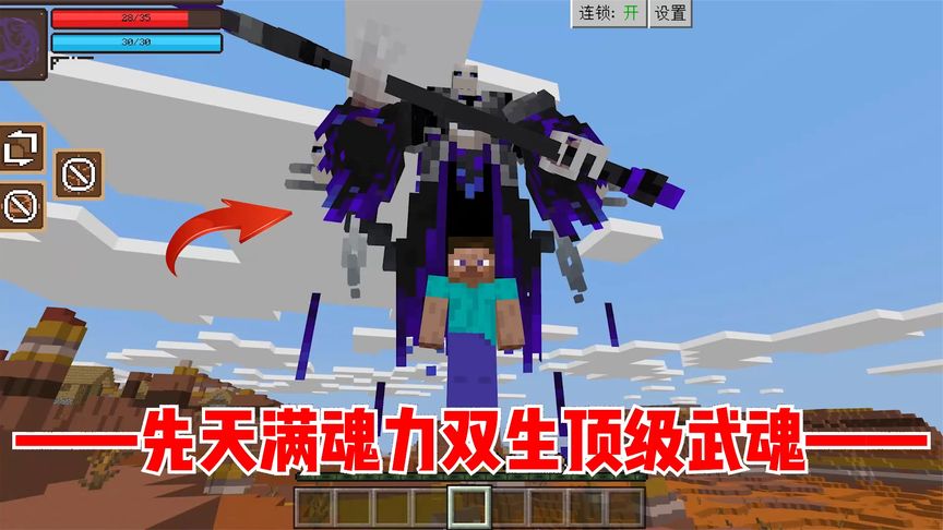 我的世界新斗罗生存1:觉醒先天满魂力,顶级双生武魂!