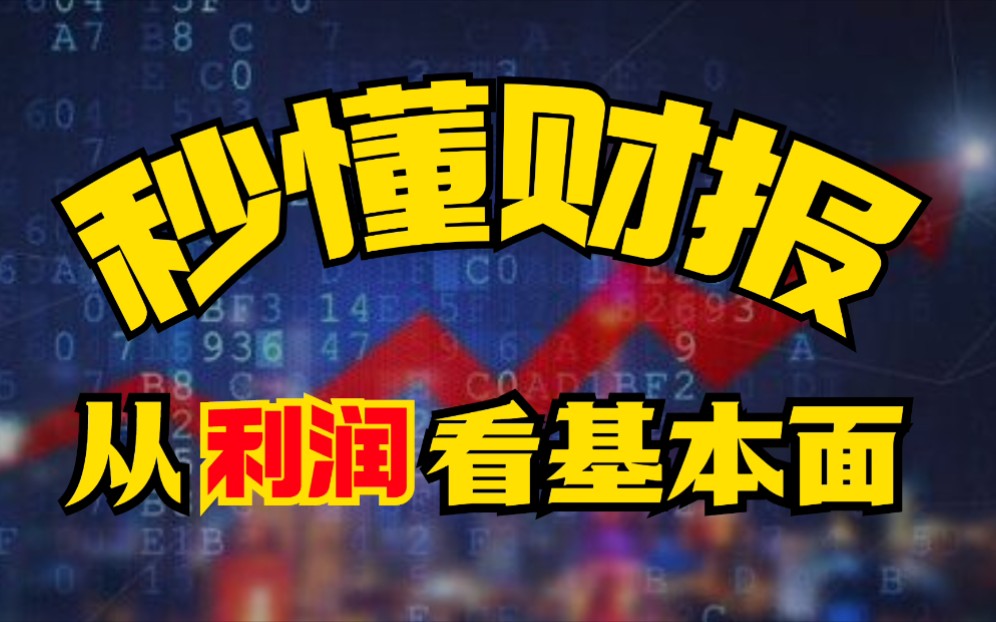 小白学看财报—从利润看基本面【股/基小白必看】