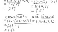 小数加减法---简便计算