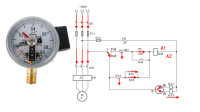 电工知识:电接点压力表使用方法,手动自动控制接线步骤一一讲解