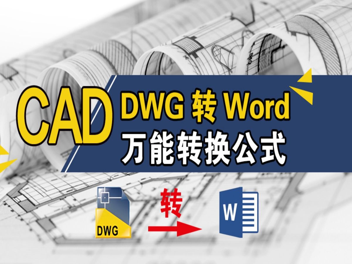 CAD图纸转换:DWG转Word