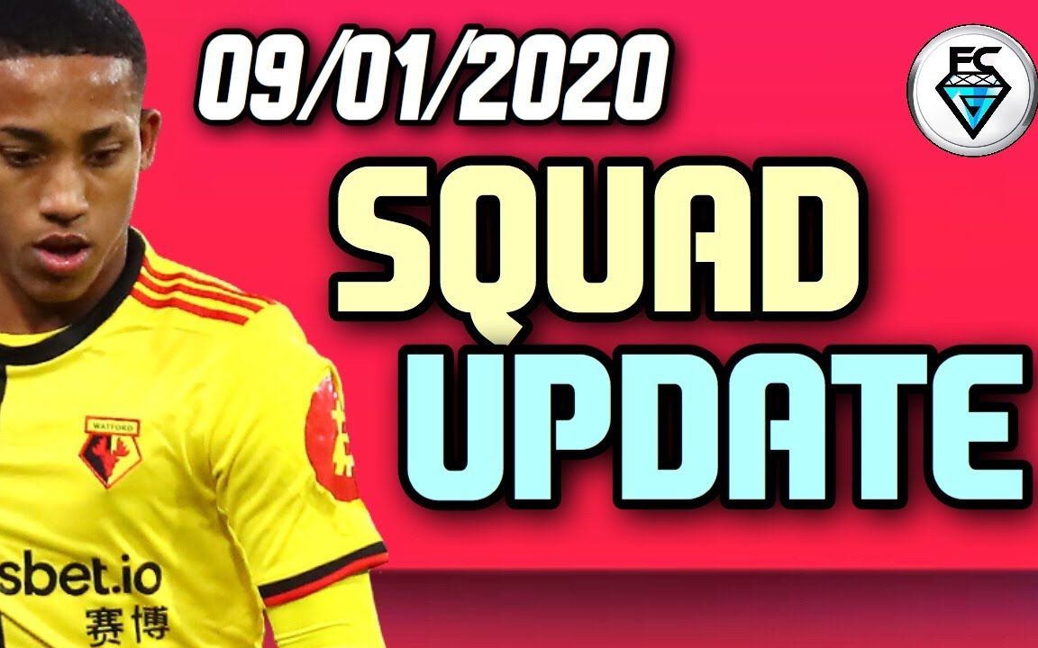 FIFA20名单更新:最新游戏阵容名单更新预览SQUAD UPDATE (09-01-...