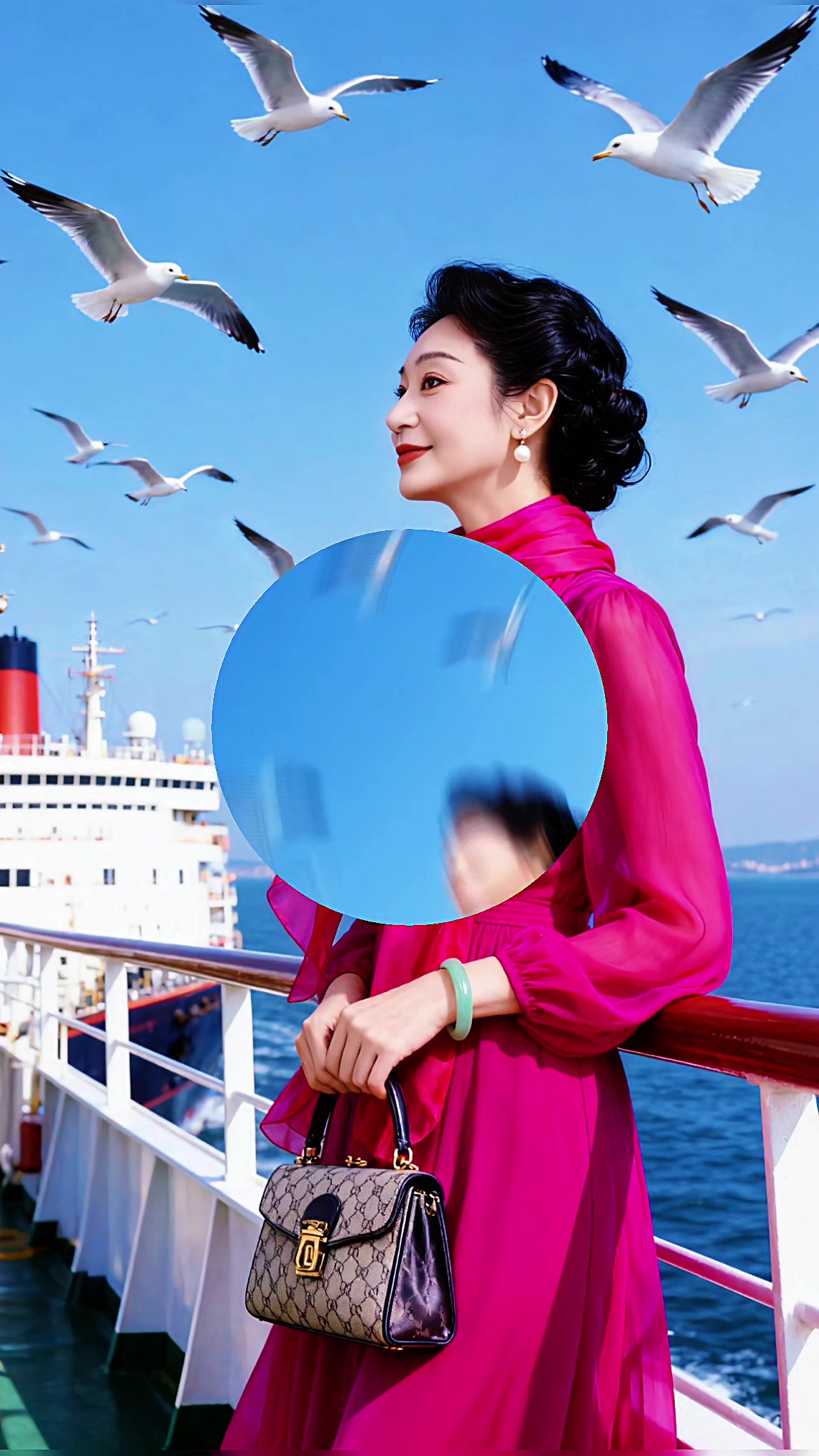 #AI折扇旗袍照 #抖音ai创作