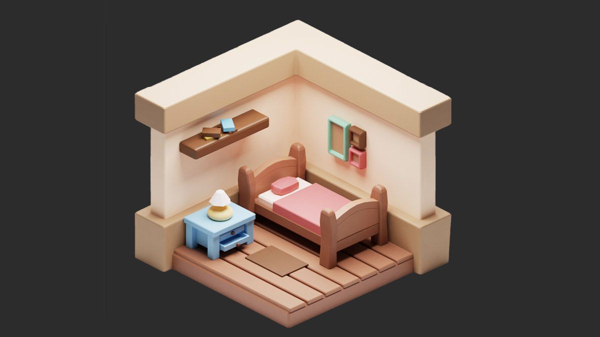 【3DMAX场景建模】一节课教你学会简单小卧室模型,适合0基础学的...