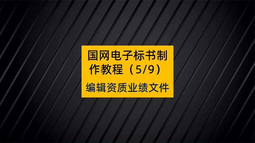 国网电子标书制作教程(5/9)编辑资质业绩文件