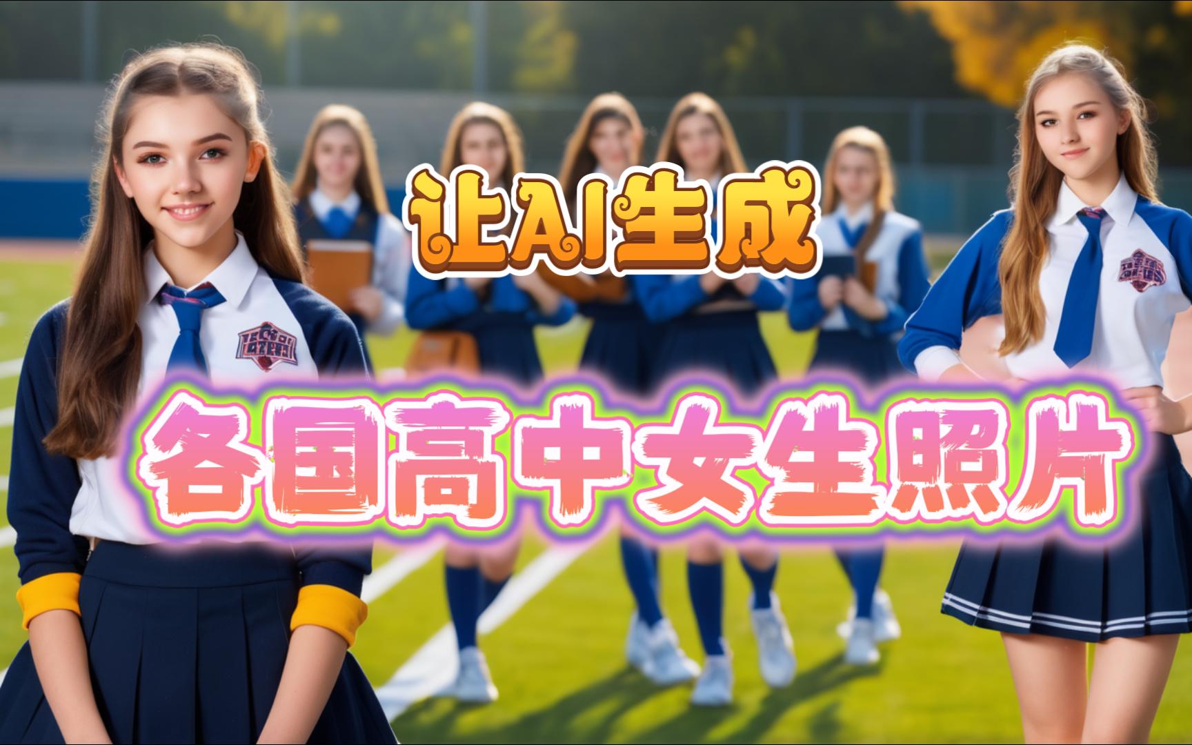 让AI生成各国高中女生照片