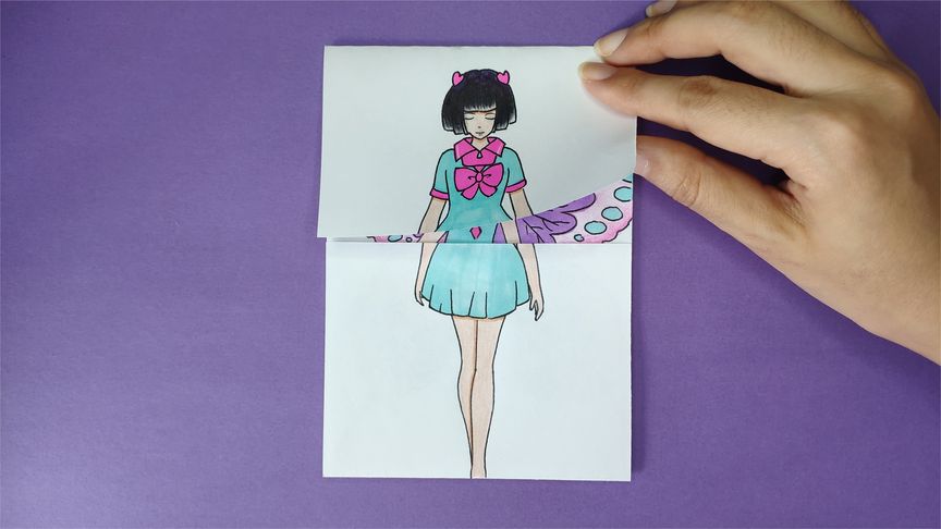 如何用一张纸手绘王默变身蝴蝶仙子,会是啥样?趣味精灵梦叶罗丽