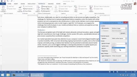 Word 2013:更改脚注编号