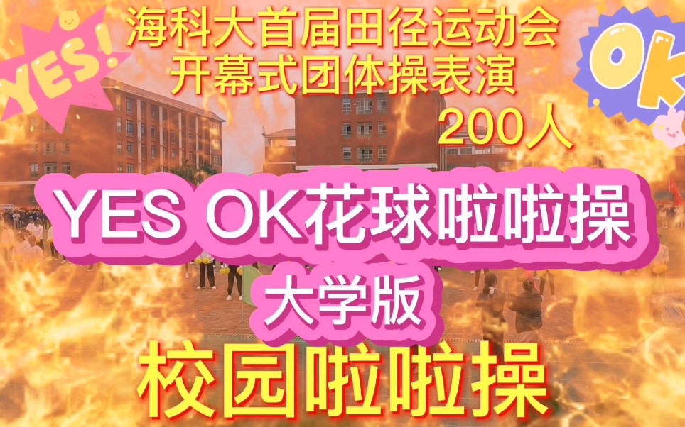 Yesok花球啦啦操大学版～200人团体操