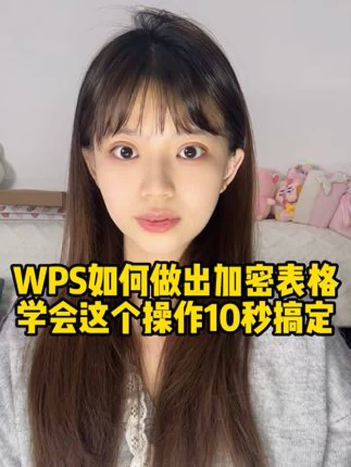 WPS如何做出加密表格,学会这个操作10秒轻松搞定!