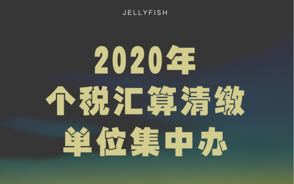 集中办理2020年个人所得税汇算清缴的操作步骤!