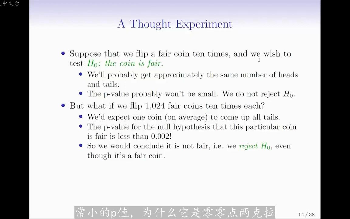 统计学习:13.1 多重测试和家庭错误率