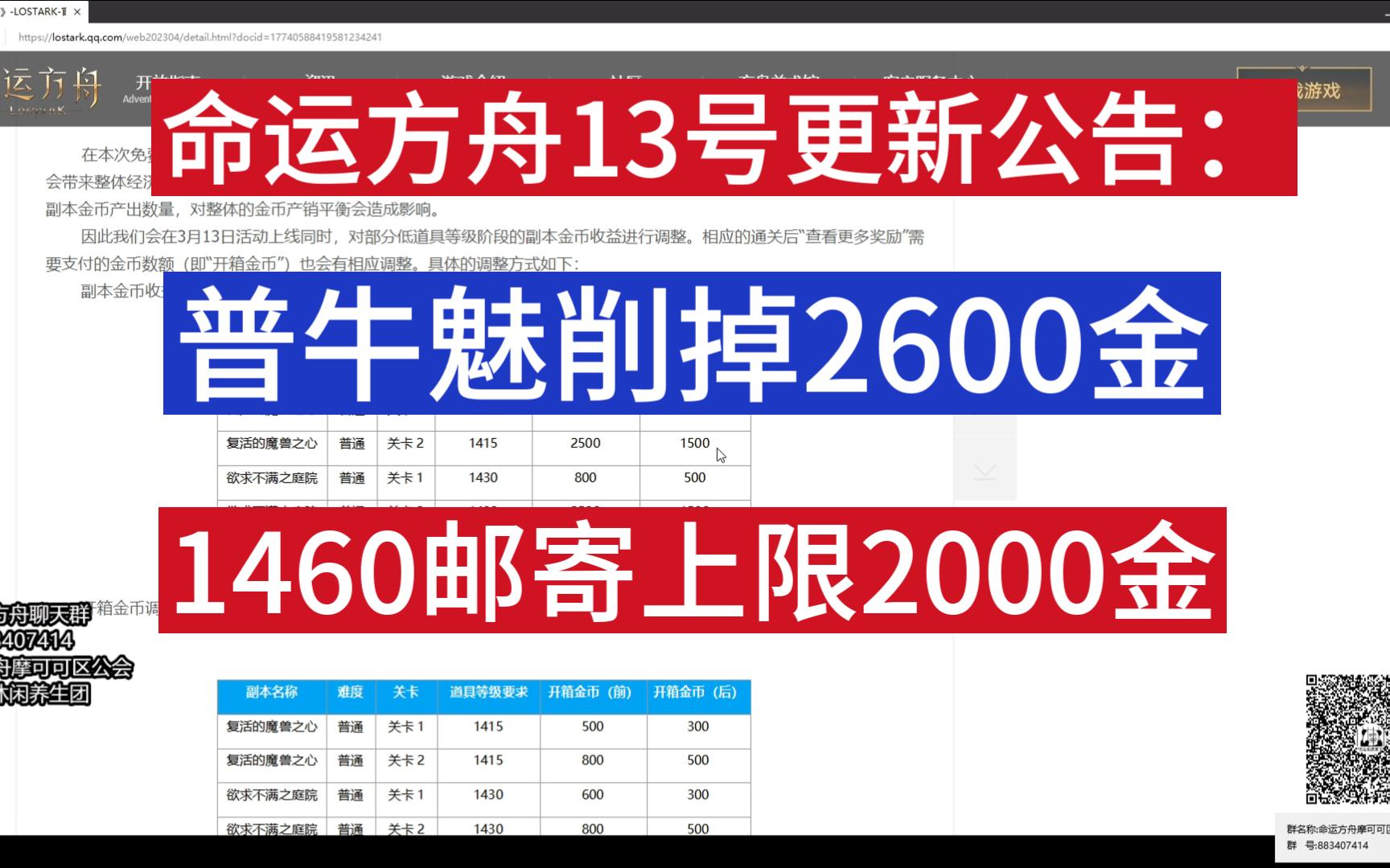 ...公告:普牛魅削掉2千金币,1460只有2千金邮寄上限_网络游戏热门视频