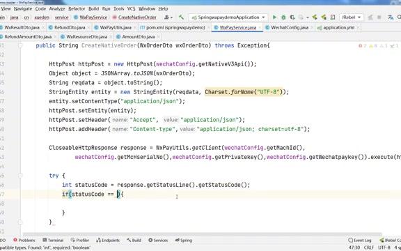 springboot整合微信支付之编写下单方法CreateNativeOrder11