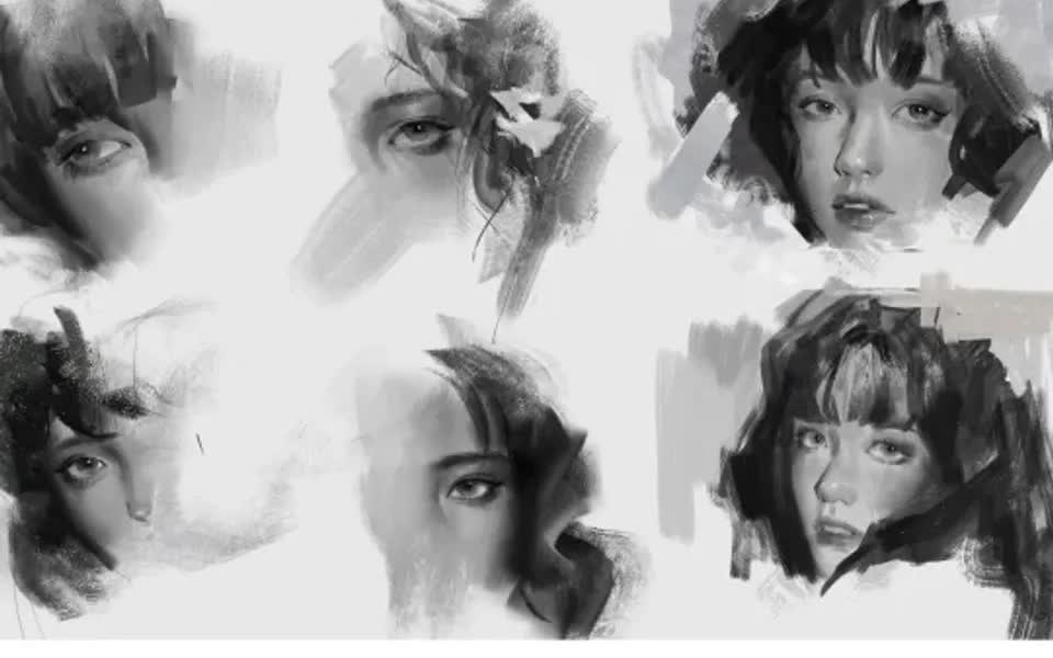 PS厚涂教程 新手入门之五官练习1