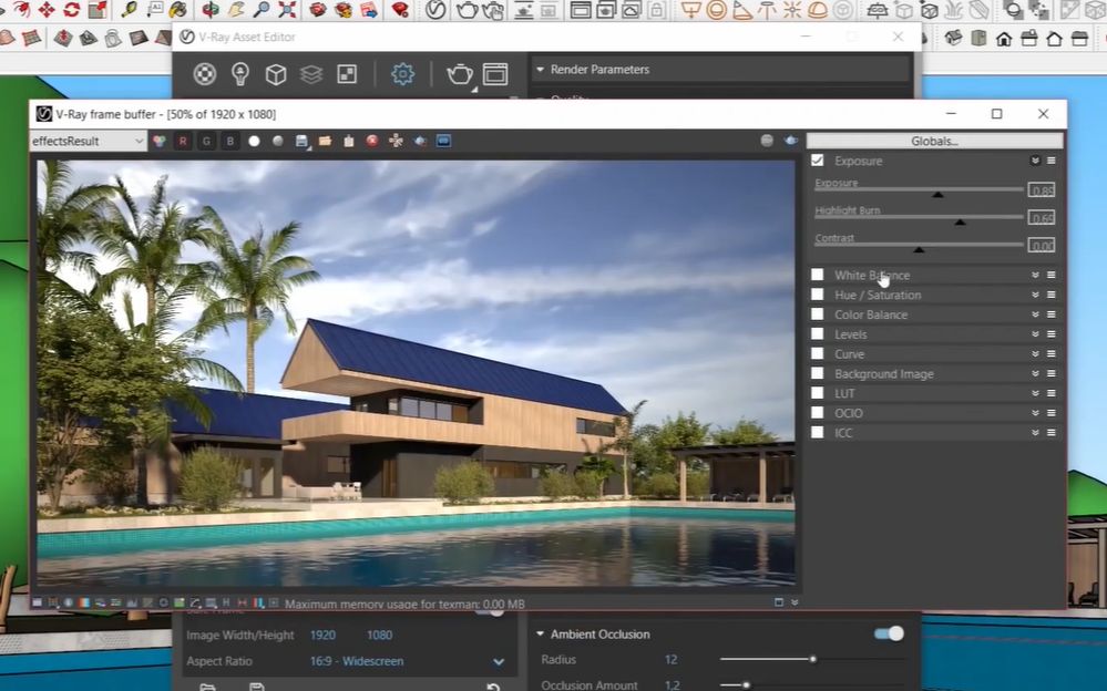 Vray Next Sketchup 室外模型设计渲染