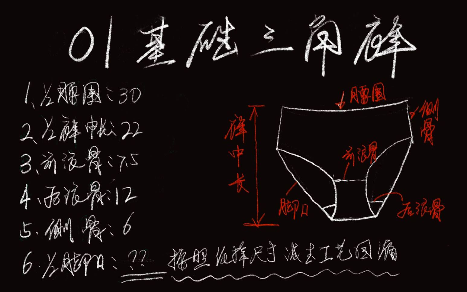 内衣纸样设计——基础三角裤制图