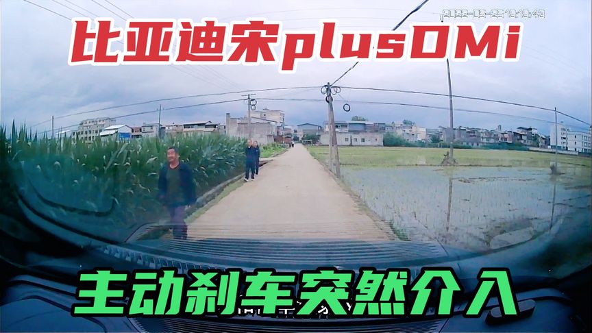 比亚迪宋plusDMi低速主动刹车,没有任何预兆和防备,太突然了